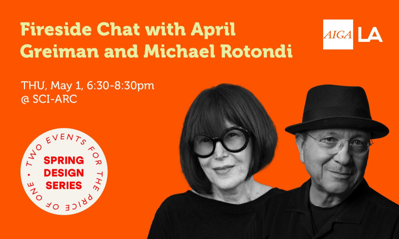 Fireside Chat with April Greiman and Michael Rotondi | AIGA Los Angeles